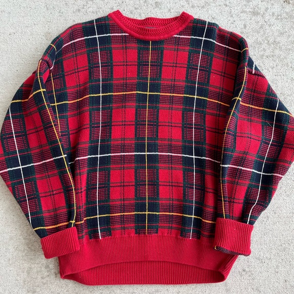 Woods & Gray | Sweaters | Vintage Woods And Gray Plaid Checkered ...